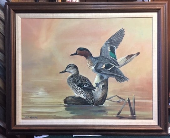 Jim Foote Painting - "Green Wing Teals" SOLD | Zollars Fine Art